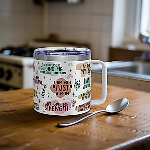 FROOBLEQUIRK Mom Daily Afirmations Tumbler, 14oz Mother's Day Cup – Perfect for Mother's Day, Birthday, or Christmas Gifts from Daughter or Son