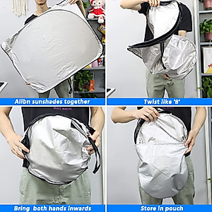 Jupetory Window Sunshade for Honda Accord 2018-2024 Windshield Sun Shade Visor Protector Blocks UV Rays- Foldable Front Sun Shield Protector