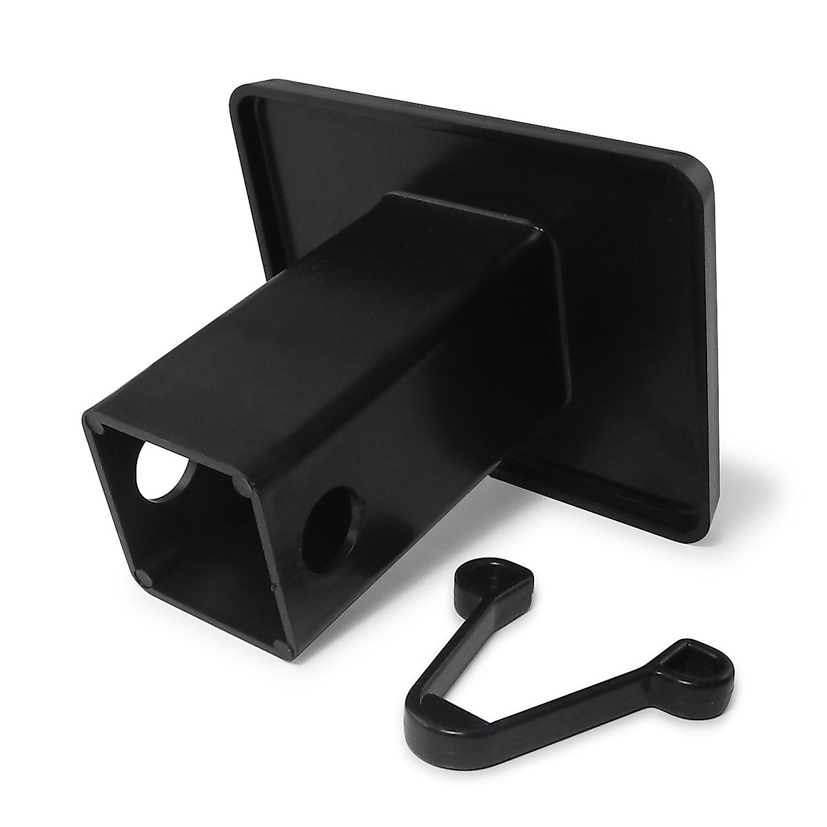 iPick Image, Compatible with - GMC Red Logo UV Graphic Black Metal Face-Plate on ABS Plastic 2 inch Tow Hitch Cover