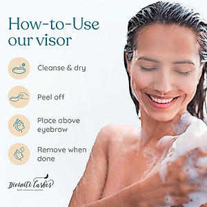 Eyelash Shield Shower Visor For Adults - 100 Eye Shields for After Surgery Shampoo, Microblading Supplies Permanent Makeup Supplies - Lash Guard - Eyelash Protector - Eye Shield After Cataract Surgery