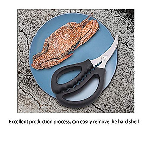 6Pak Stainless Steel Seafood Scissors for Kitchen Seafood Fish Crab Shrimp Lobster Multifunction Seafood Shears Tool
