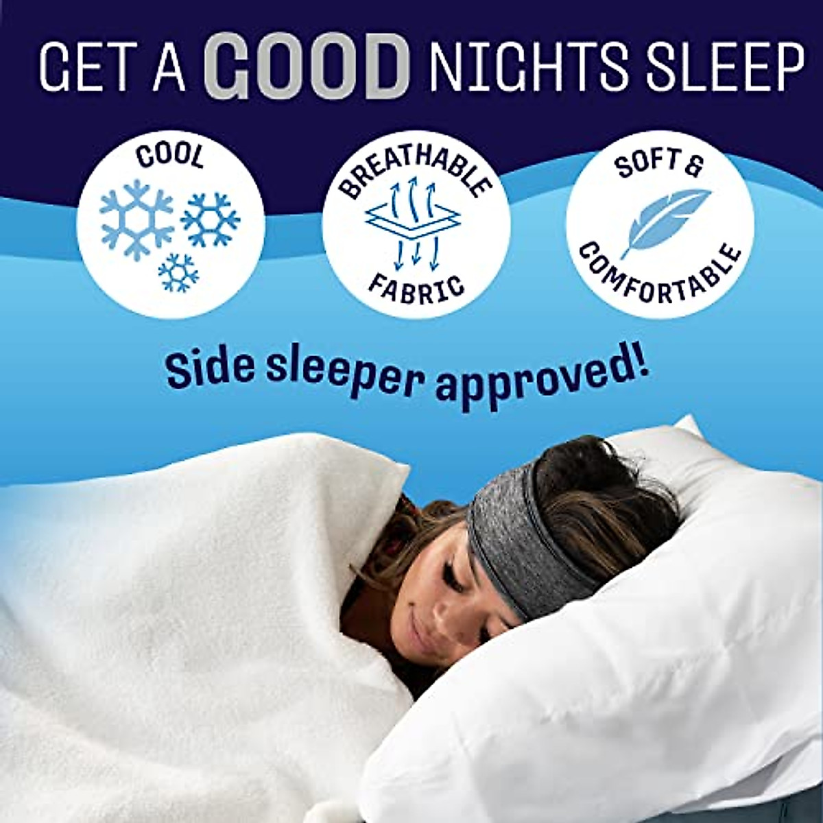 CozyPhones Wireless Sleep Headphones - Comfy for Side Sleepers