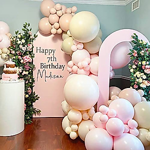 RUBFAC 116pcs Light Pink Balloons Different Sizes Pack of 36 18 12 10 5 Inch for Garland Arch Pastel Pink Extra Large Balloons for Birthday Baby Shower Gender Reveal Wedding Party Decoration