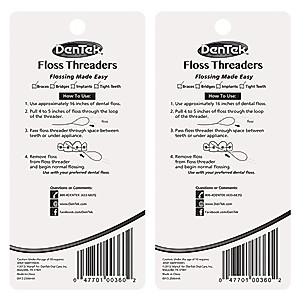 Dentek Floss Threaders 50 Count (2 Pack)