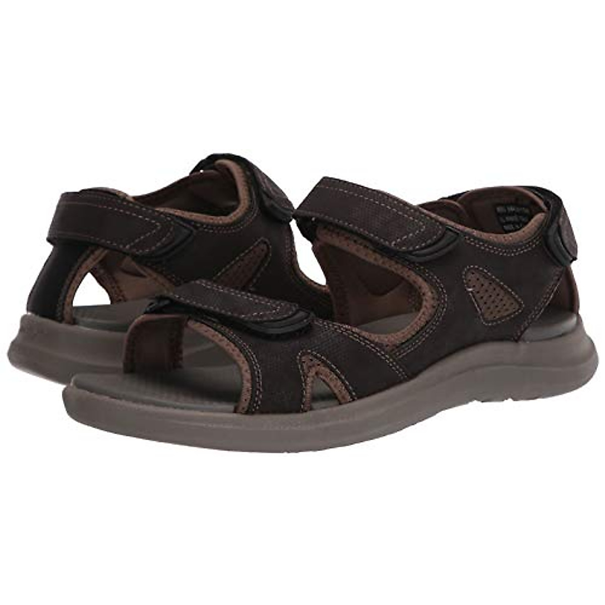 Nunn Bush Men's Rio Vista 3 Strap River Sandal Water Shoe, Brown Multi,7 M US