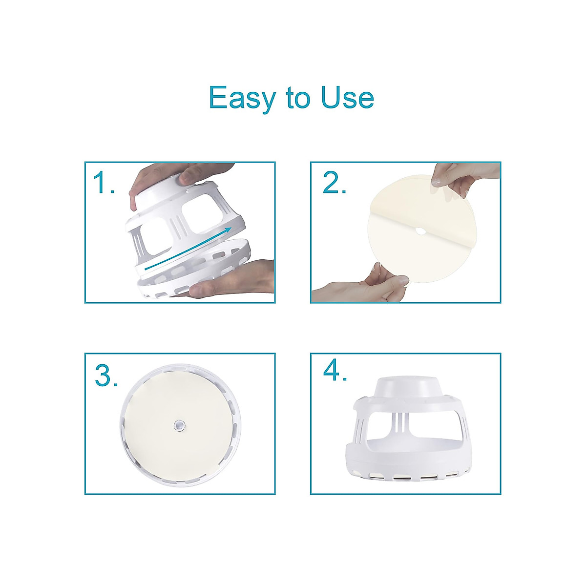 24 Pack Flea Trap Refill Discs for Bug Md Flea Trap, 5.4" Replacement Sticky Pads for Bugmd Termination Station Pest Trapper Flea Trap for Inside Your Home