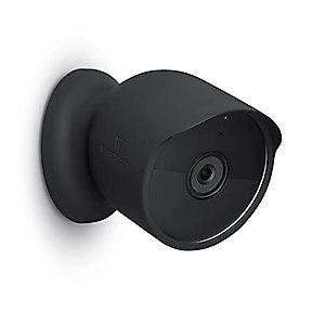 Wasserstein Protective Cover Compatible with Google Nest Cam Outdoor or Indoor, Battery - Protective Silicone Cover for Your Camera (1 Pack/Black)