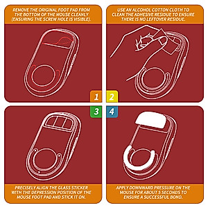 YIMAGUJRX Mouse Feet Glass Mouse Skates,Fastest and Smoothest Mouse Feet/Skates,Fast Start,Precise Positioning,Glass Mouse Feet Pads for Logitech G 502 Lightspeed Wireless (Black Print)