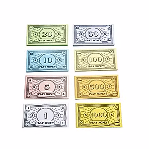 Opoly Play Money – 520Pcs Play Money for Board Games – 65 of Each Bill in 8 Denominations – $1, 5, 10, 20, 50, 100, 500, & $1000