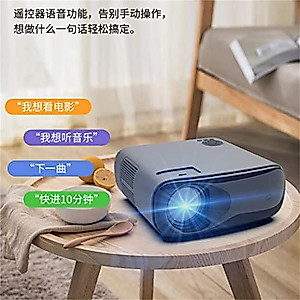 ZSEDP Projector Office Support 4K High Brightness LED Screen Voice Mini Home Projector