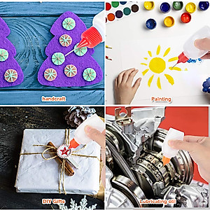 Fandamei 10 PCS Precision Tip Applicator Bottle, 5 Color Glue Applicator Bottle with 5PCS Mini Funnel, 30ml/1 Ounce Fine Needle Tip Squeeze Bottle for Alcohol Ink DIY Quilling Craft Acrylic Painting