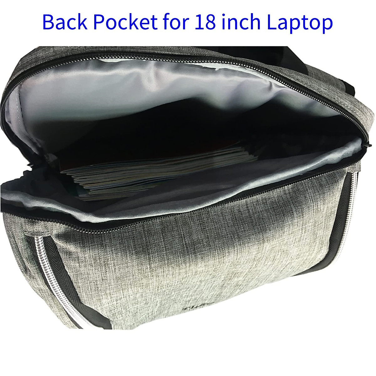 TLZC 30L Reusable Lunch Bag, Double Compartment Insulated Backpack for Lunch Dinner Picnic, 1 Compartment for 18 Inch Laptop, 1 Side Pocket for Bottle Backpack