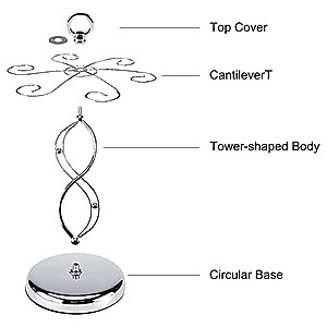 ZOOTWO Scrollwork Wine Glass Rack,6-Hook Scrollwork Metal Countertop Wine Glass Cup Holder for Home and Bar Storage and Artistic Tabletop Display, Spiral Style