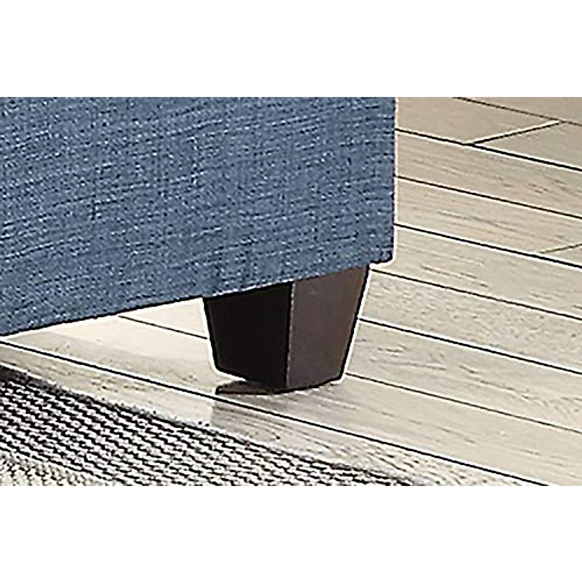 Poundex Bobkona Kemen 2-Pieces Sectional Sofa | Linen-Like Polyfabric Left or Right Chaise | F6989 model | Blue color