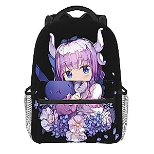 Anime Miss Kobayashi'S Dragon Maid Kanna Kamui Laptop Backpack Boy Girl Casual Bag Travel Daypack Bookbags