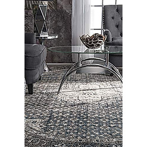 nuLOOM Vintage Kellum Area Rug, 5' 3" Round, Slate