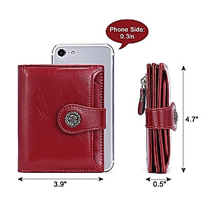 CLUCI Womens Backpack Purse Vegetable Tanned Full Grain Leather bundles with Small Wallets