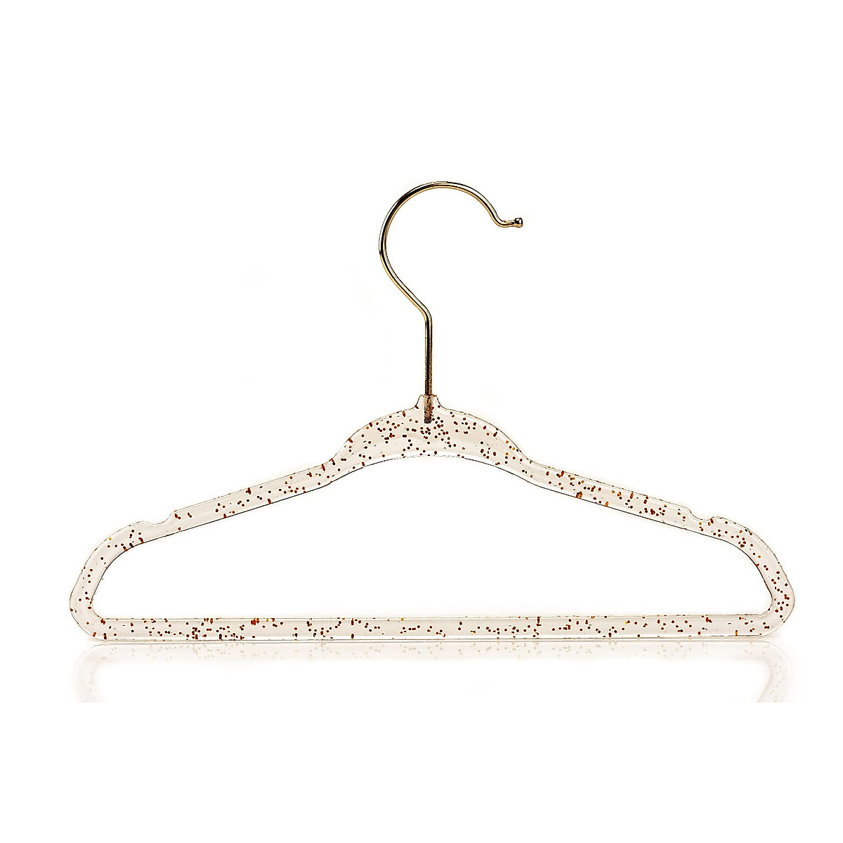 Concepts 20 Pack Premium Heavy Duty Glitter Accrylic Baby Hangers-Elegant for Baby Nursery Space-Saving Non-SlipClothes Hangers with Chrome Hook