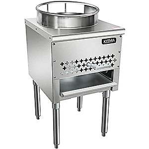 KITMA 16 Inch Wok Range - Natural Gas Range Top Wok, Outdoor Gas Stove Wok Burner, 111,000 BTU