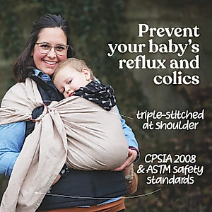 Nalakai Ring Sling Baby Carrier, Soft Linen Baby Sling, Baby Wrap, Comfort, Style, and Giving Back - Carry Your Little One with Love