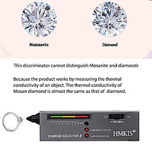 HMKIS Diamond Tester, Jewelry Diamond Tester, Thermal Conductivity Meter, Can't Test Metal,Must be Operated with Both Hands