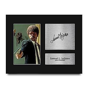 HWC Trading Samuel L Jackson Pulp Fiction Gifts Printed Signed Autograph Picture for Movie Memorabilia Fans - US Letter Size