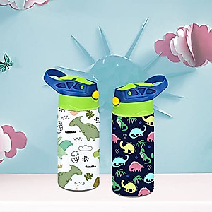 XccMe Kids Sublimation Tumbler,12oz Sublimation Water Bottle Blanks,Straight Stainless Steel Todder Sippy Cup,Double Wall Insulated Sippy Tumbler with Handle,Shrink Films,Leak Proof (Blue)