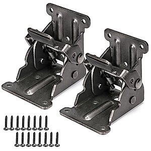 Skelang 2-Pack Folding Brackets, Lock Extension Hinge, Foldable Leg Brackets Hardware for Table, Workbench, Platform