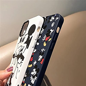 Catoon Mouse Phone Case for iPhone 13/14 Cover Case, Silicone TPU Anti-Drop iPhone13/14 White