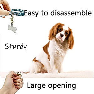 DORUI Dog Tag Clips 2 Pack Easy Change for Pet ID Tag Quick Clips Small Medium Large Dogs and Cats Collars|Gold|