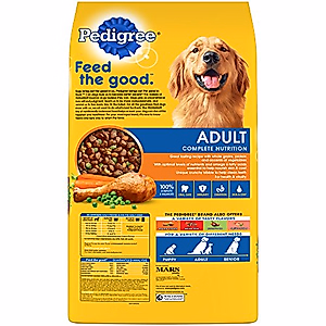 Pedigree Adult Roasted Chicken, Rice & Vegetable Flavor Dry Dog Food 44 Pounds