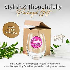 Personalized Stemless Wine Glass with your Photo, Logo or Text - Fun Gift for Birthdays, Best Friend, Mothers Day, Bridesmaid (6 Pack)