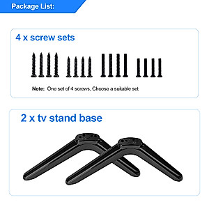 TV Stands for TCL Smart Roku TV, TV Pedestal Feet Compatible with TCL 49 inch 50 inch 55 inch TV, Include Screw Set (Black)