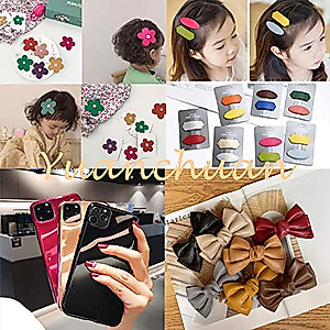 Yuanchuan 7Pcs/Set 8.3" x 12"(21cm x 30cm) A4 Bundle Leather Sheets Mixed Golden Series Solid Colors Texture Embossed Faux Leather Sheets Glitter Faux Leather Fabric Bow Earrings Making DIY Craft (Golden Set)