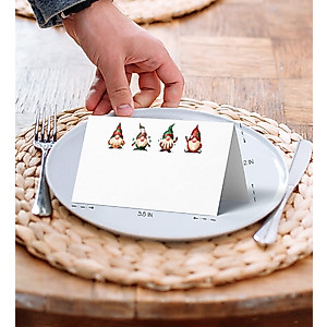Christmas Place Cards (3.5 x 2 in) 25 pcs, Table Name Cards for Christmas Party, Seating Name Cards, Food Labels, Scored for Easy Folding, Christmas Party Supplies, Fiesta Party - SJK026