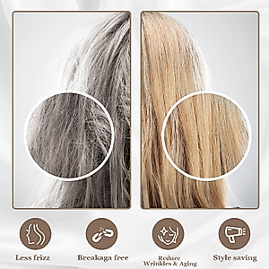 Adubor Silk Pillowcase 2 Pack for Hair and Skin with Hidden Zipper, Both Sides 23 Momme Silk Pillow Case (Beige, Queen: 20''X30'')