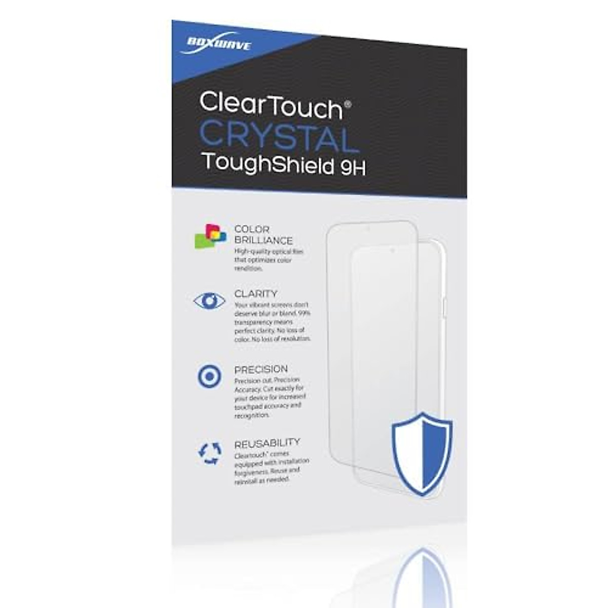 BoxWave Screen Protector Compatible with Ecobee EB-STATE3LTP-02 - ClearTouch Crystal ToughShield 9H (2-Pack), Clear 9H Tough Flexible Film Screen Protector