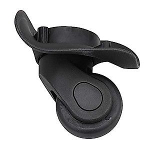 RDEXP Black Wheel Dia 1.92inches Left & Right Luggage Wheels with Screws Replacement Part Set of 2