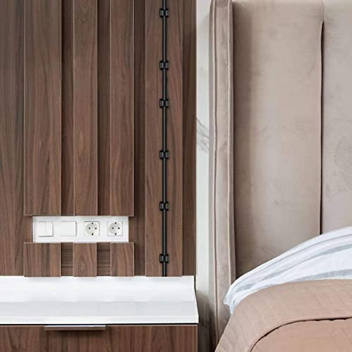 SHUNFUTONG 50 self-Adhesive Cable Clips: Cable Organizer Wire Rack Cable Manager Cable Fixer Cable Organizer