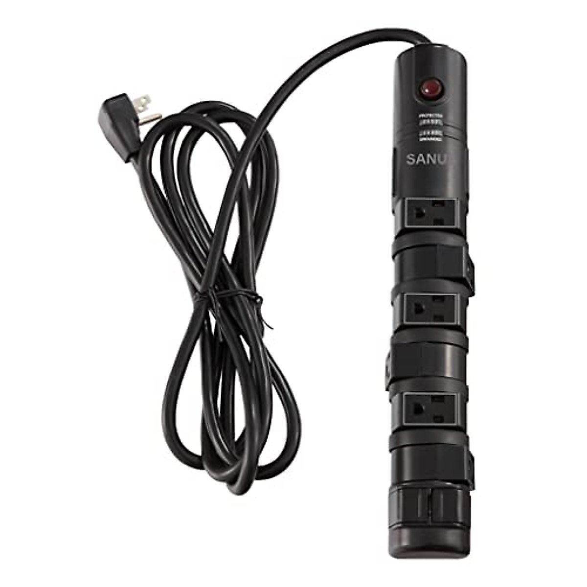 SANUS Surge Protected Power Strip with 6 Rotating and 2 Fixed outlets