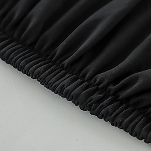 NEWISHER 2 Pack Fitted Tablecloth Rectangle 4ft Elastic Edge Spandex Table Top Cover for Picnic Outdoor Camping Park Patio Black 23 x 48 inch