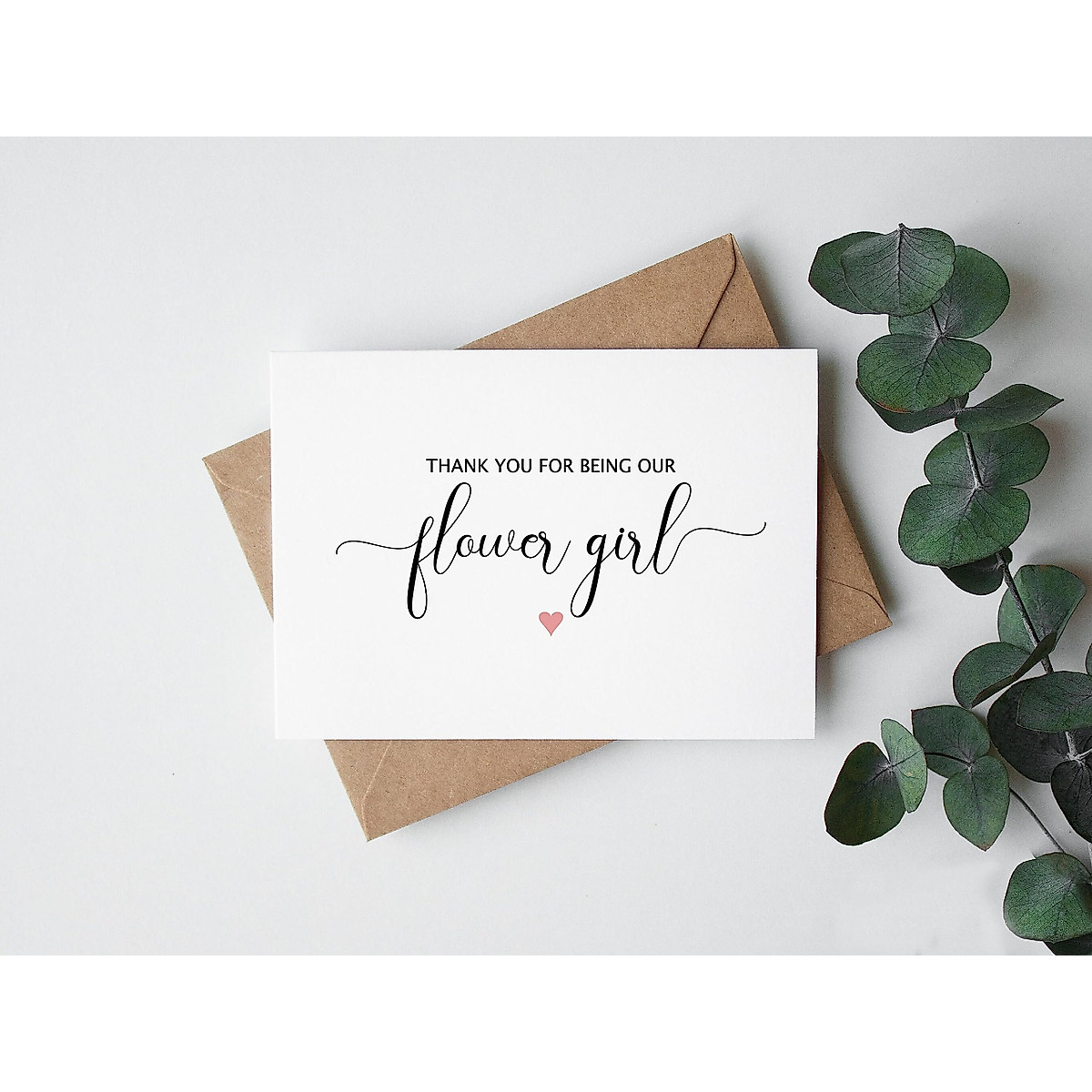 GreenStar Gifts Thank You For Being Our Flower Girl Card - Flower Girl Thank You Card - Bridal Party Wedding Card - Flower Girl Appreciation Card - Funny Wedding Party Card