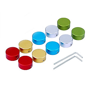 MoonEmbassy Effects Pedal Footswitch Topper with 3 Screws,Guitar Effect Foot Nail Cap with 2PCS Wrench,10PCS