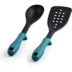 Cook N Home Pots and Pans Nonstick Cookware Set 10-Piece, Belly Shape Kitchen Cooking Set with Frying Pans and Saucepans, Induction Compatible, Turquoise