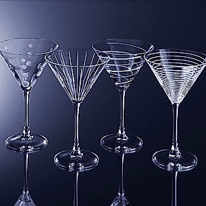 Mikasa Cheers Martini Glass Set of 4 and Double Old Fashioned Glass Set of 4