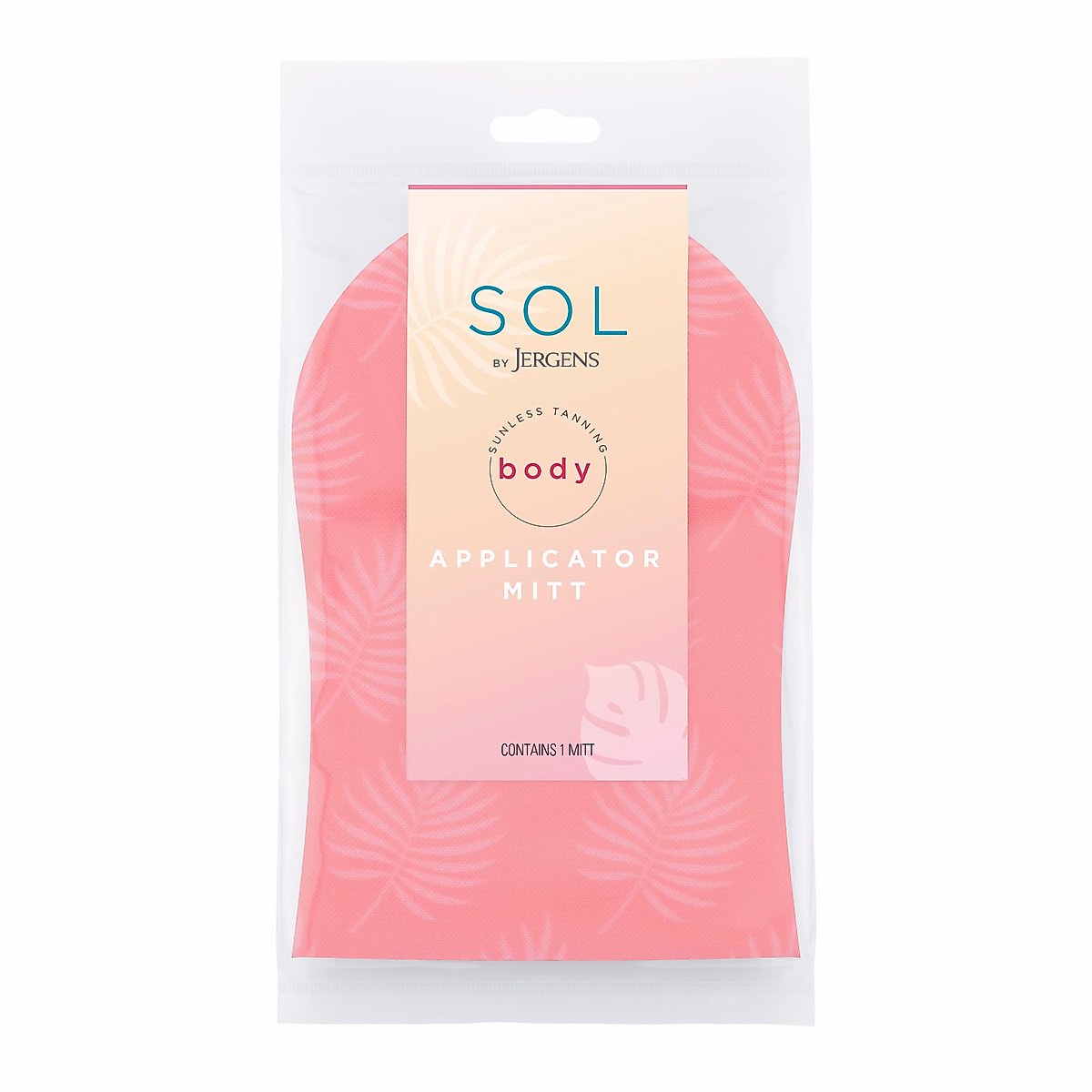 SOL by Jergens Self Tanner Applicator Mitt, Flawless, Streak-free Tanning Blender Glove, Sunless Tanning, Reusable Tanning Mitt Protects Hands, All Skin Tone