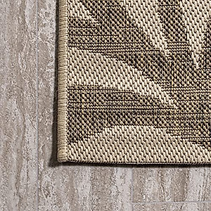 JONATHAN Y SMB117A-3 Vine All Over Indoor Outdoor Area-Rug Bohemian Coastal Easy-Cleaning Bedroom Kitchen Backyard Patio Non Shedding, 3 X 5, Brown/Beige