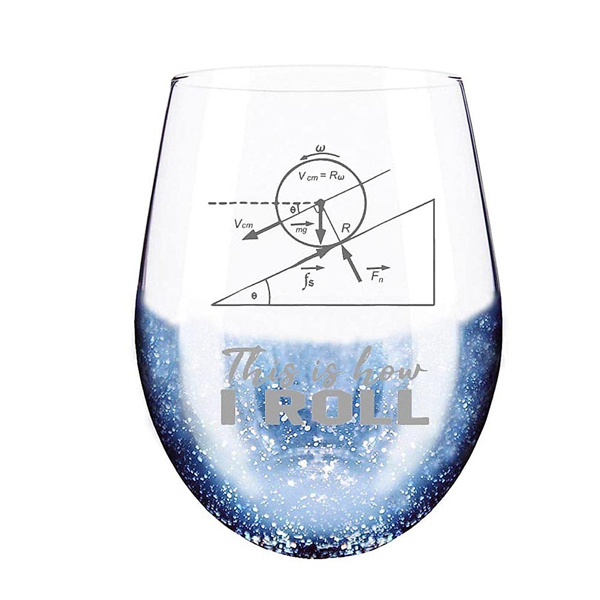 Valentines Day Gifts for Physics Fan, This is How I Roll Physics Teacher Etched Wine Glass