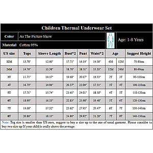 Toddler Boys Girls Long Johns Thermal Underwear Set 2PC Crewneck Tops and Bottom Kids Pajamas Warm Jammies,(Gray,3T)