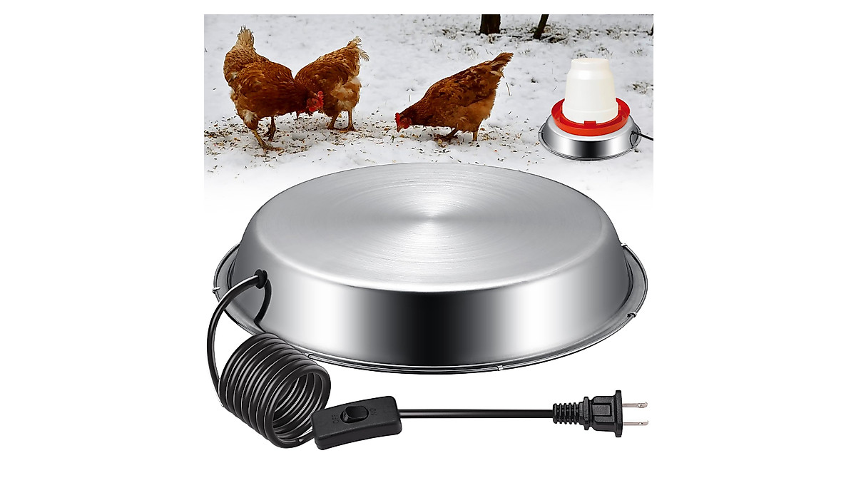 Gsbomzap 12 Inch Poultry Water Heater Base for Winter Safety